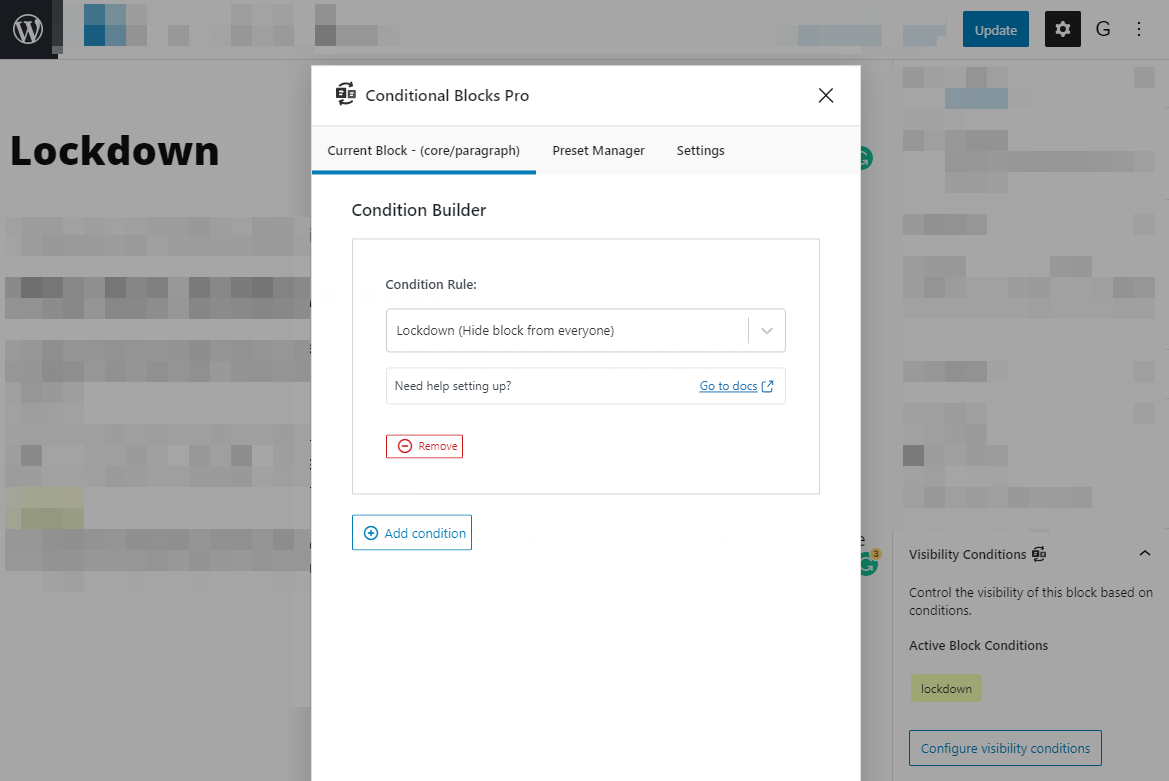 Lockdown WordPress Blocks: Hiding content while you draft