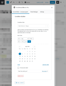 Schedule WordPress Content Display by Date Range