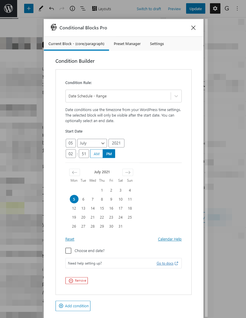 Schedule WordPress Content Display by Date Range