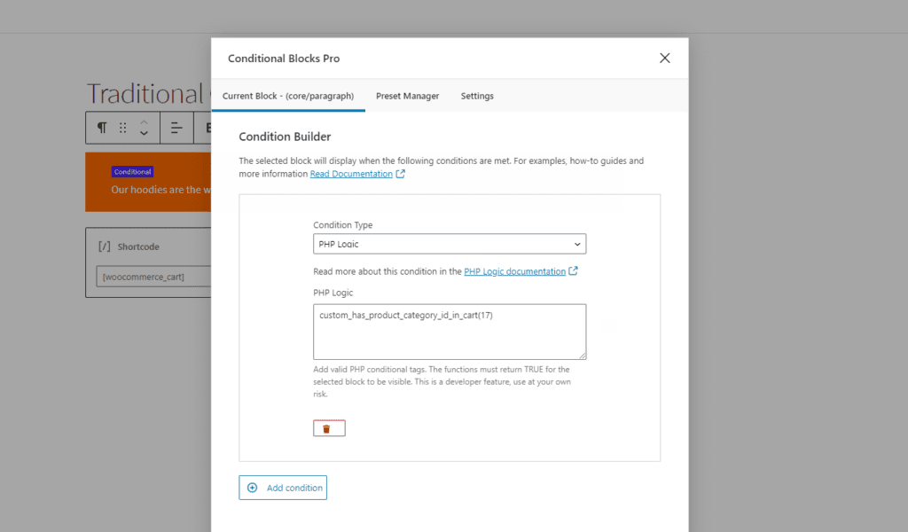 Using Custom Php Functions To Toggle Block Visibility In Wordpress