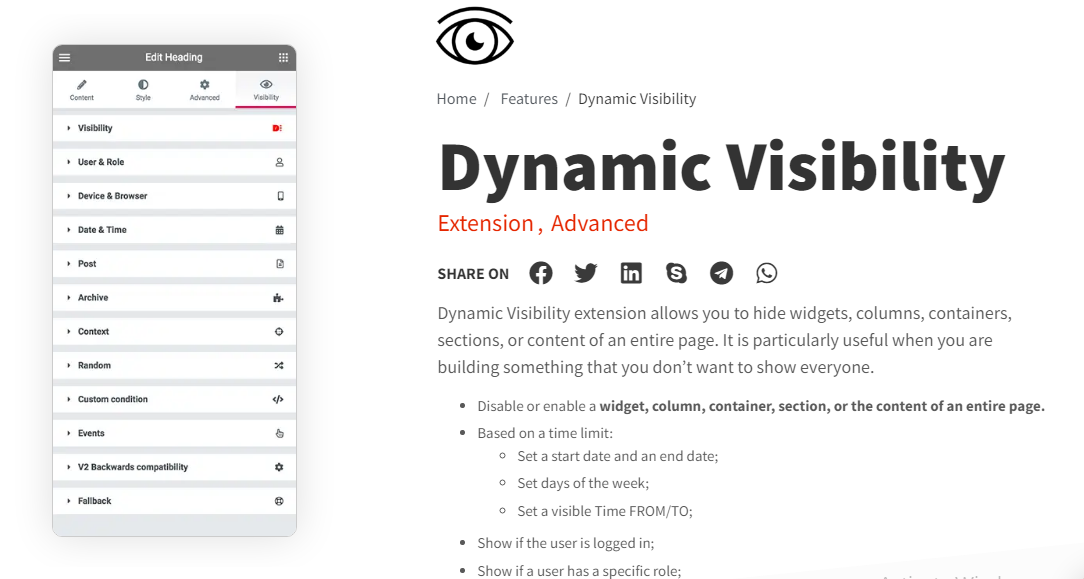 The Best Dynamic Visibility Plugins for Elementor - Conditional Blocks The Best Dynamic Visibility Plugins for Elementor - Conditional Blocks