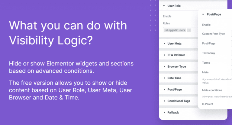 The Best Dynamic Visibility Plugins for Elementor - Conditional Blocks