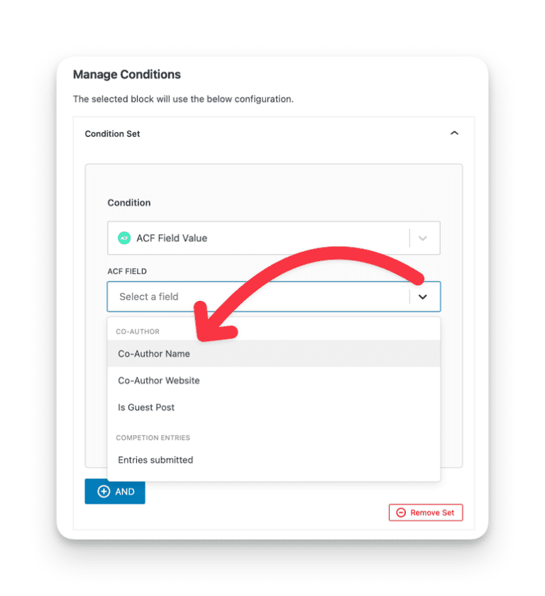 Control block visibility with Advanced Custom Fields (ACF)